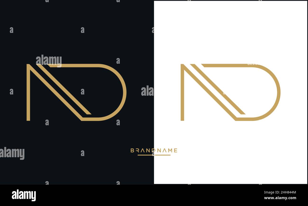 Alphabet letter icon logo ND or DN Monogram Stock Vector Image & Art ...