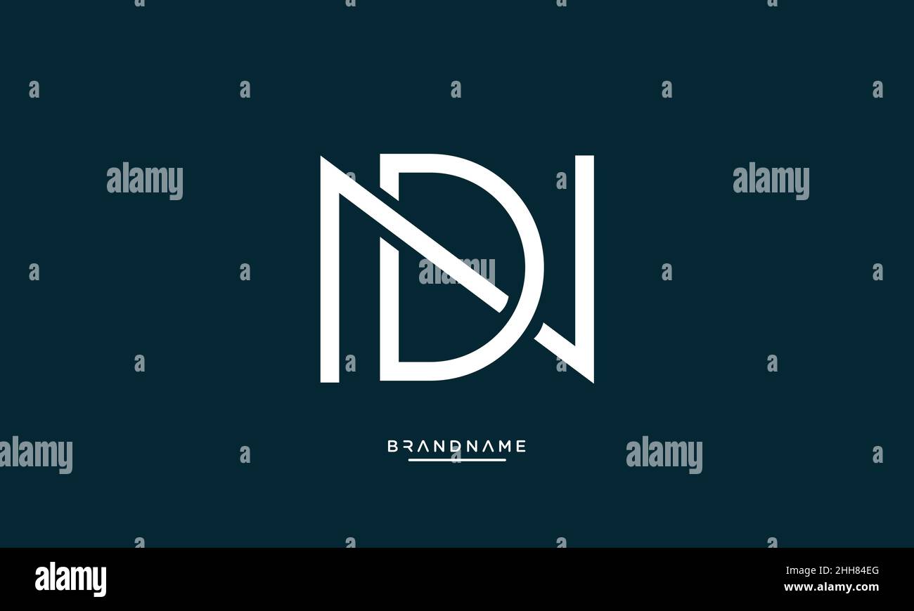 Alphabet letter icon logo ND or DN Monogram Stock Vector Image & Art ...