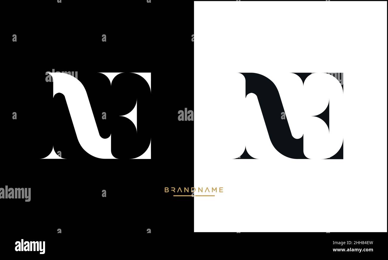 Alphabet Letters NE, EN Logo Emblem Monogram Stock Vector Image & Art ...