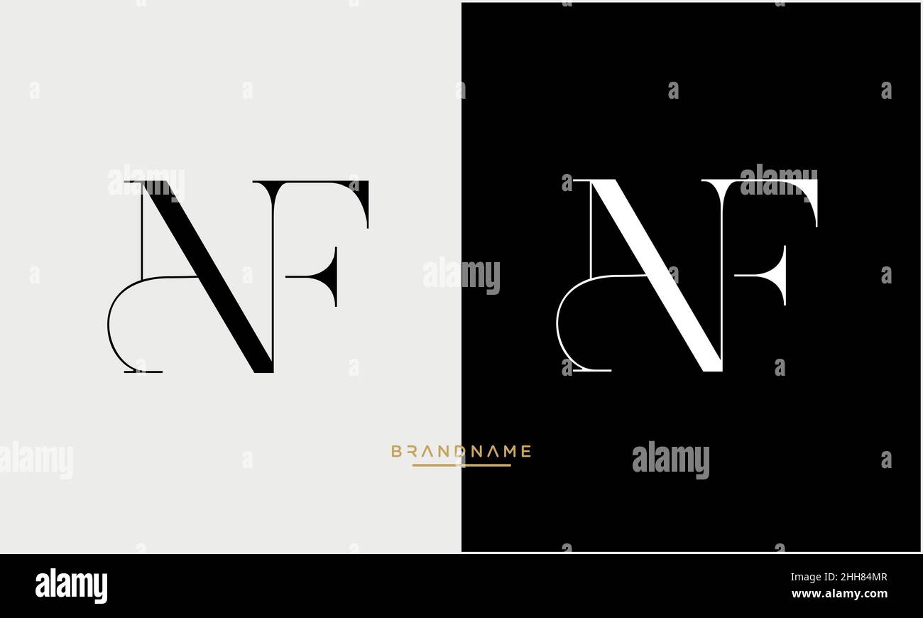 Alphabet Letters NF, FN Logo Emblem Monogram Stock Vector Image & Art ...
