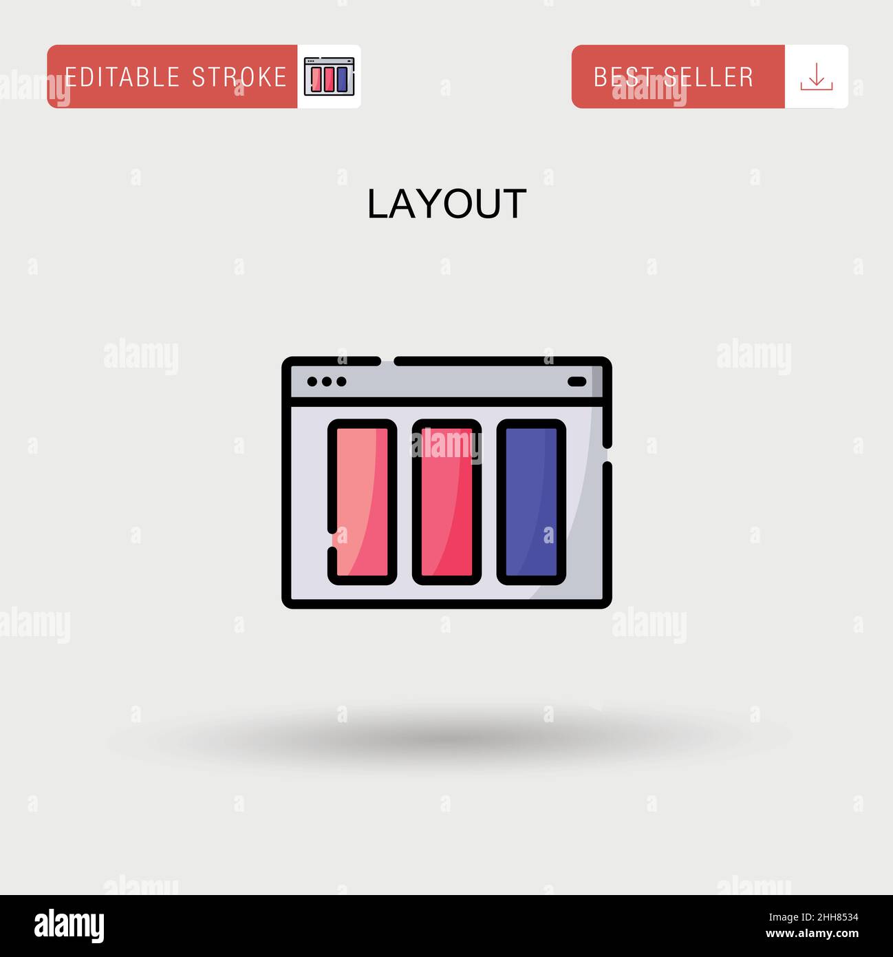 Layout Simple vector icon Stock Vector Image & Art - Alamy