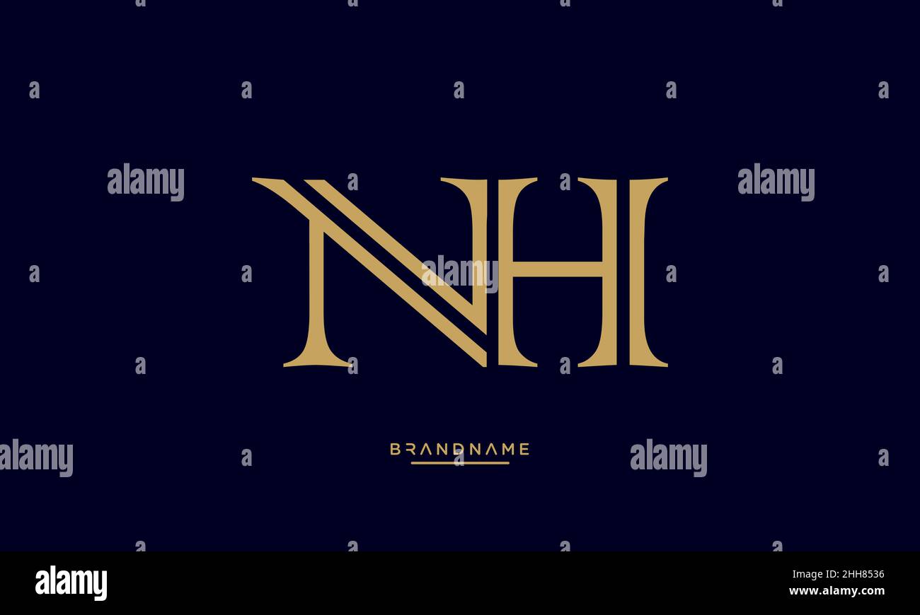 Alphabet Letters NH, HN Logo Emblem Monogram Stock Vector Image & Art - Alamy