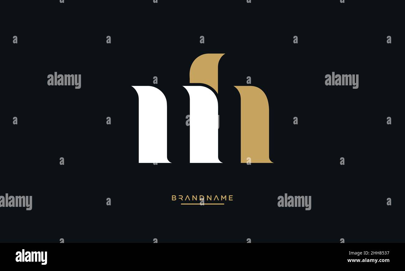 Alphabet Letters NH, HN Logo Emblem Monogram Stock Vector Image & Art - Alamy