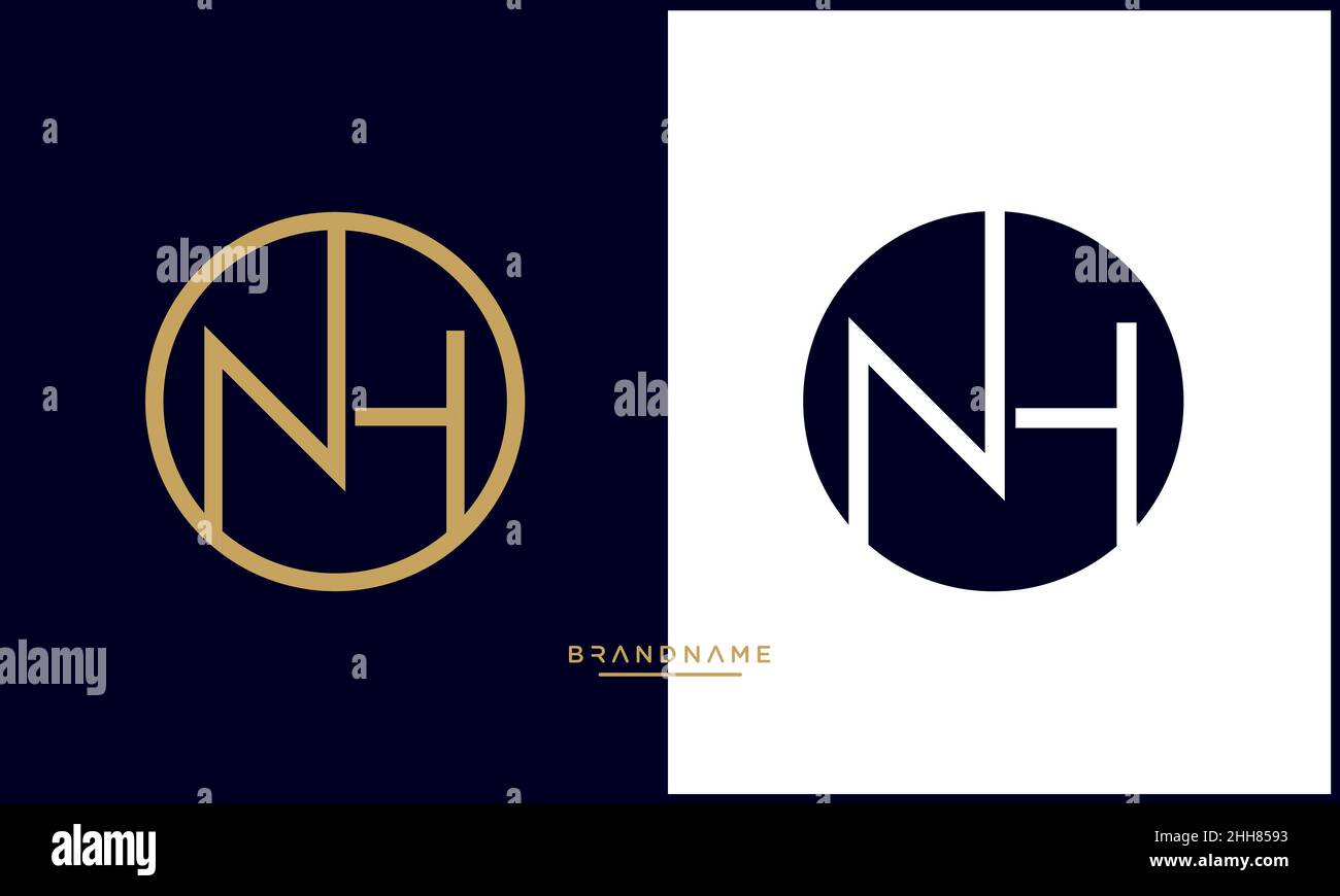 Alphabet Letters NH, HN Logo Emblem Monogram Stock Vector Image & Art - Alamy