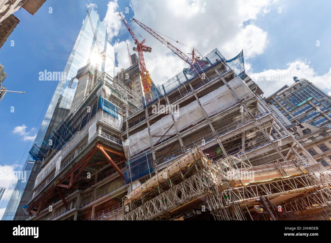 Construction of 6-8 Bishopsgate, London, UK Stock Photo - Alamy