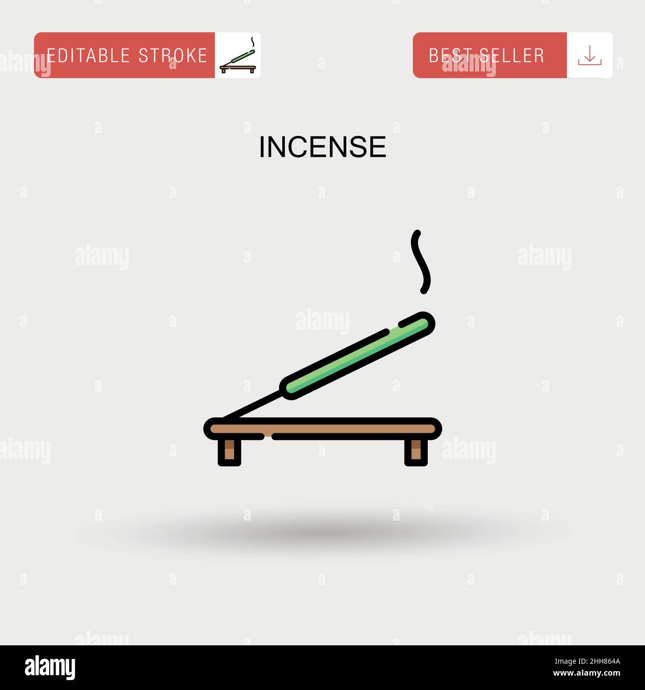 Incense burning Stock Vector Images - Alamy