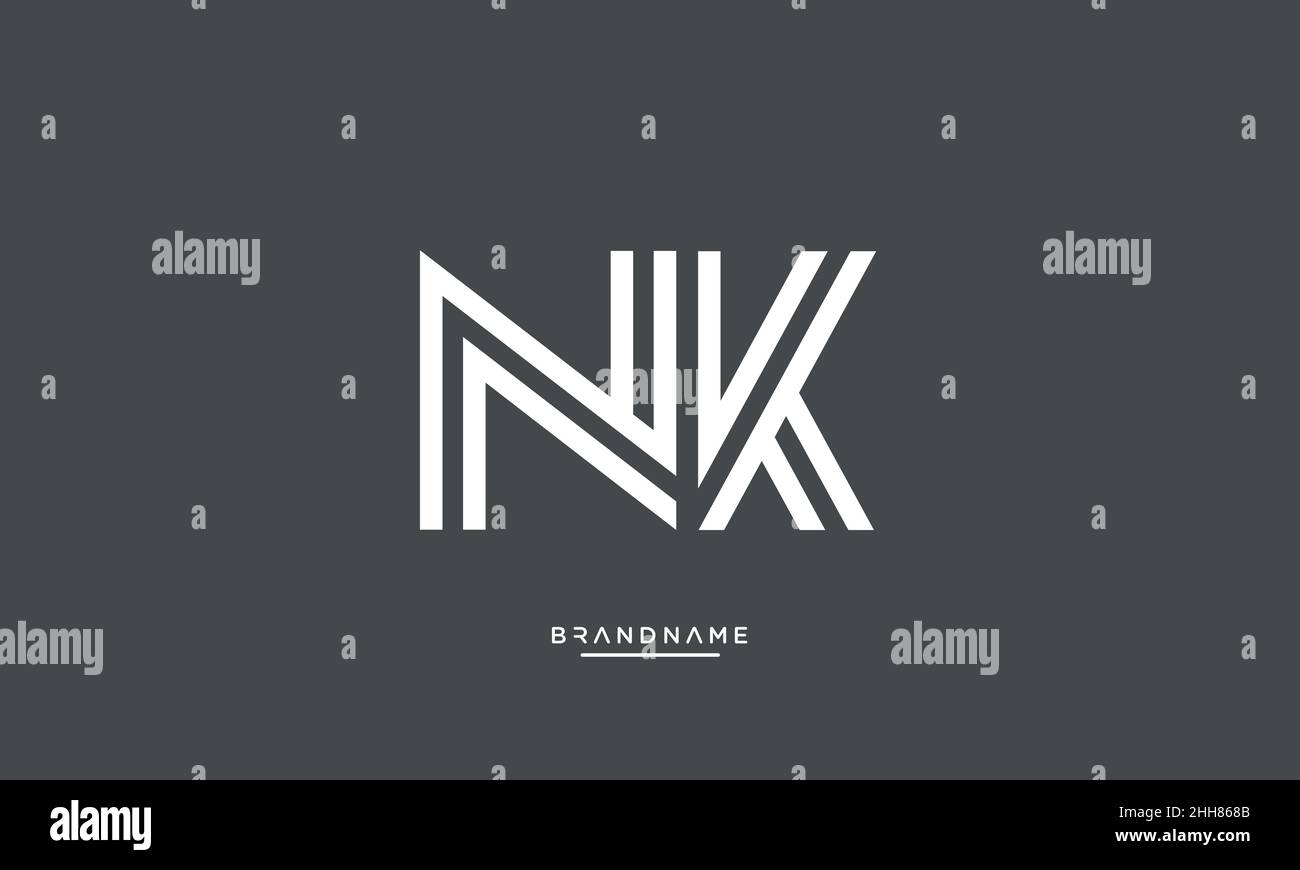 NK, KN Alphabet Letters Logo Emblem Monogram Stock Vector Image & Art ...