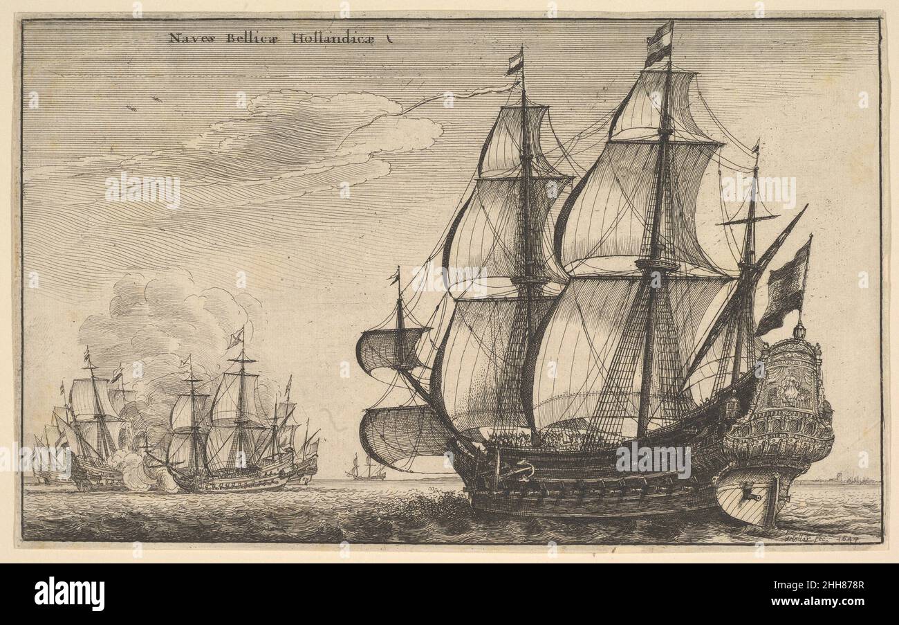 Naves Bellicæ Hollandicæ (Dutch Warships) 1647 Wenceslaus Hollar ...