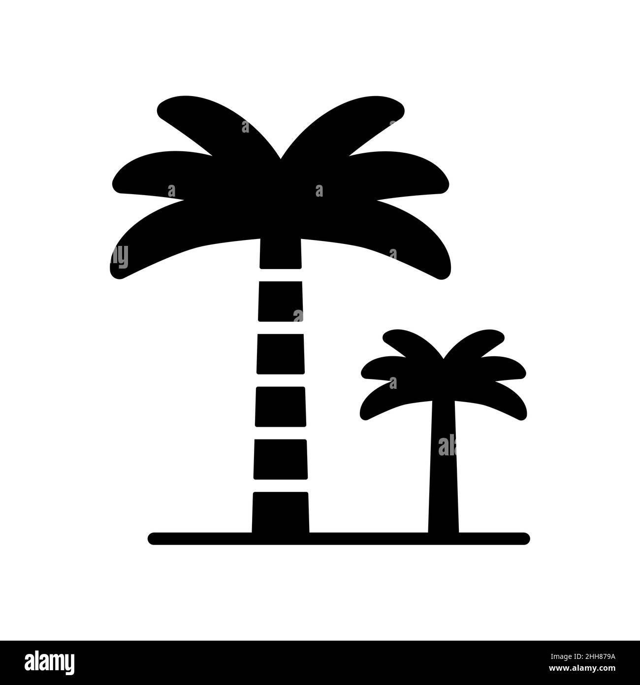 Palm tree vector glyph icon. Nature sign. Graph symbol for travel and ...