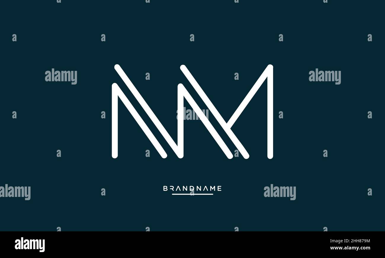 Alphabet Letters NM, MN Logo Emblem Monogram Stock Vector Image & Art ...