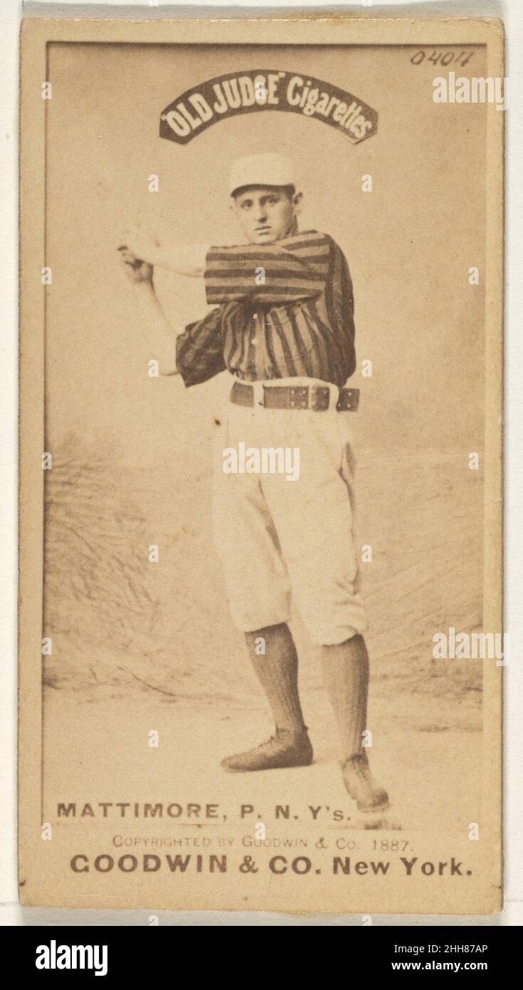 Michael "Mike" Joseph Mattimore, Pitcher, New York, from the Old Judge series (N172) for Old ...