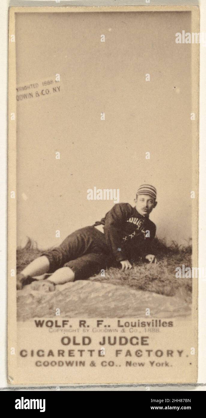 William Van Winkle "Jimmy" Wolf, Right Field, Louisville Colonels, from ...