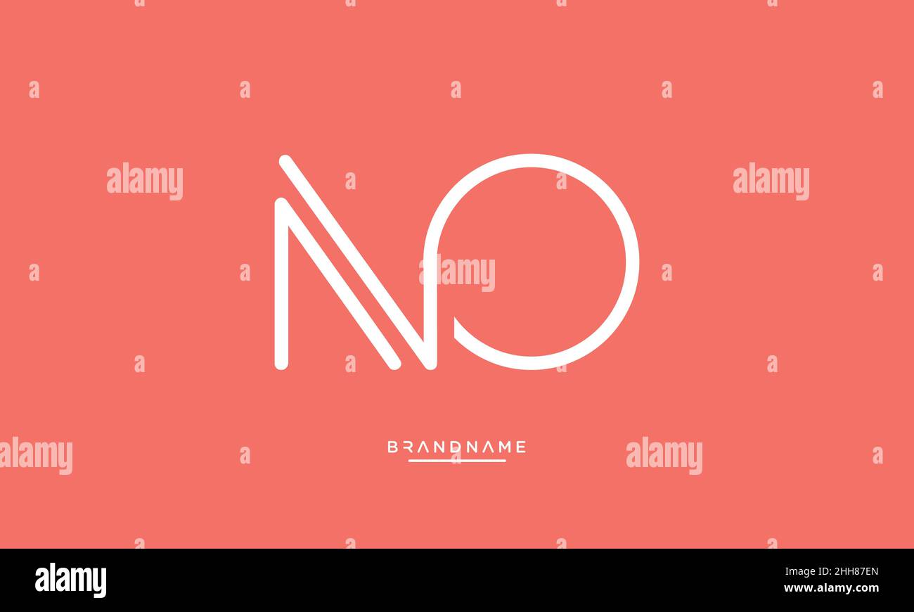 Alphabet Letters NO, ON Initial Logo Emblem Monogram Stock Vector Image ...