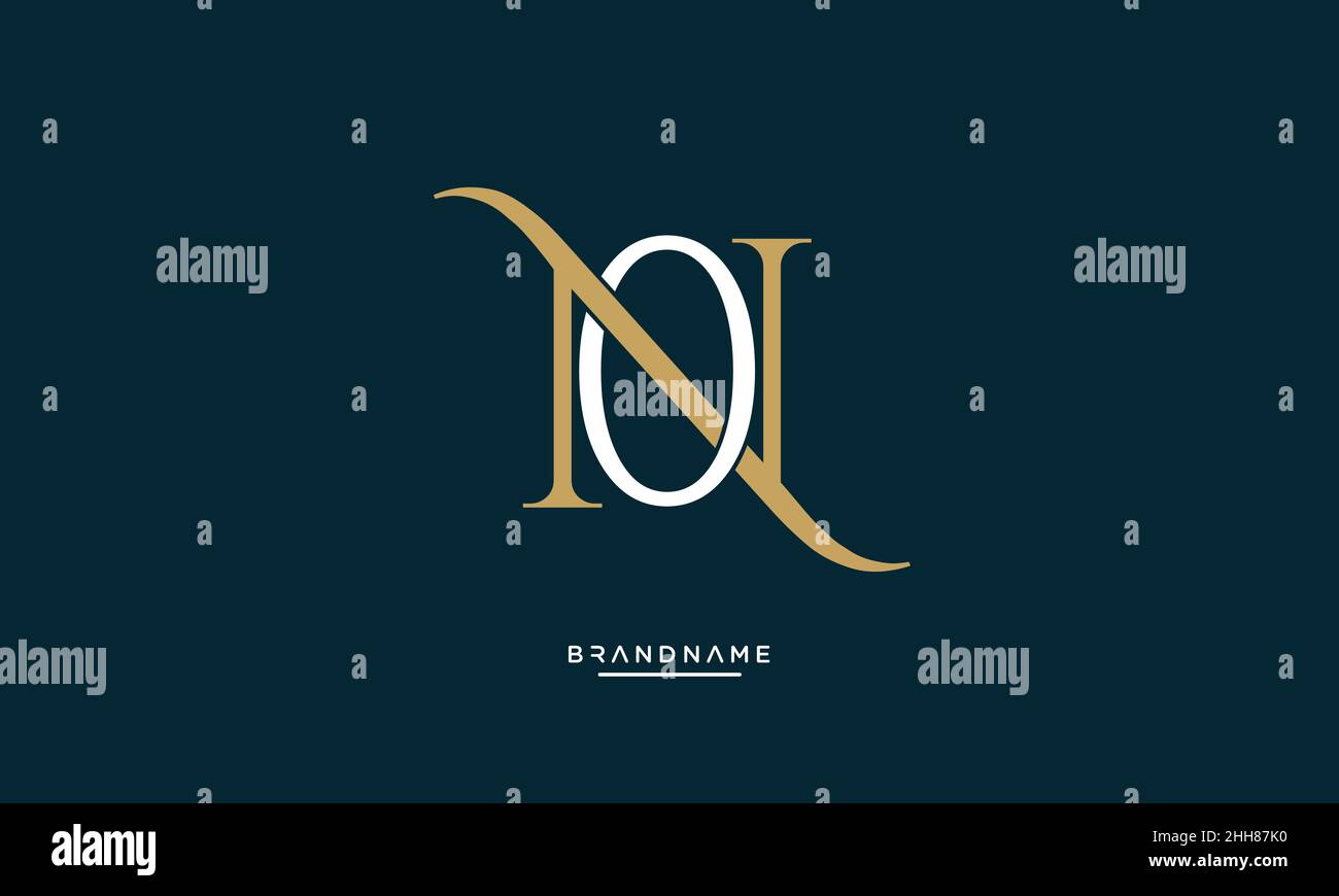 Alphabet Letters NO, ON Initial Logo Emblem Monogram Stock Vector Image ...