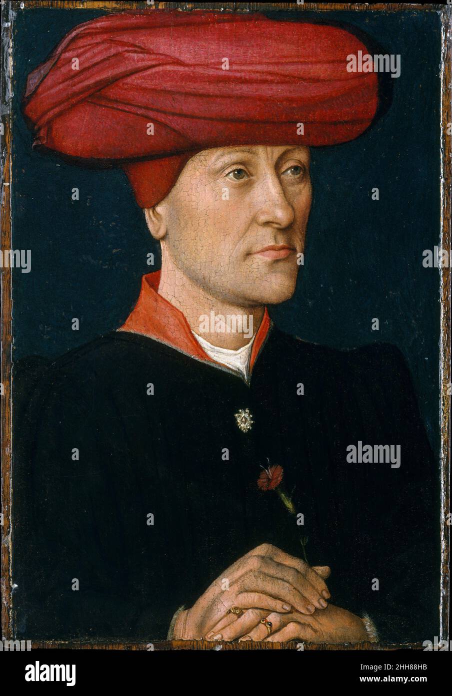 Portrait of a Man in a Chaperon Netherlandish Painter This young man ...