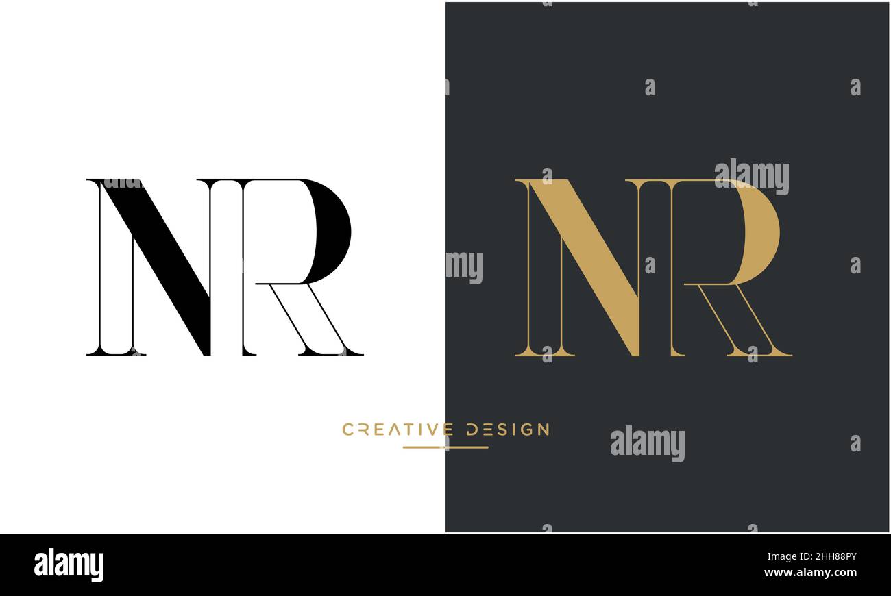 Alphabet Letters NR, RN Logo Emblem Monogram Stock Vector Image & Art ...