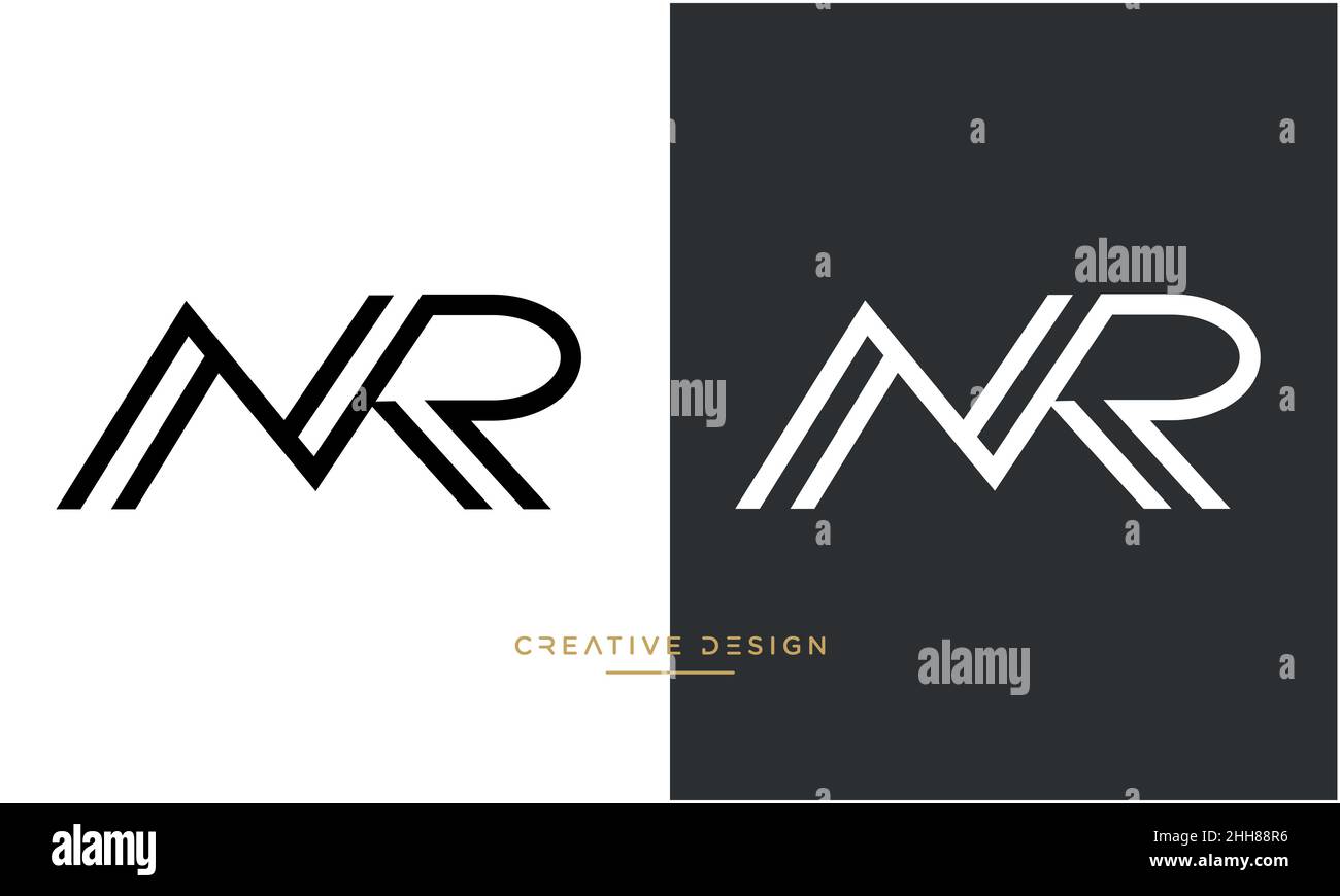 Alphabet Letters NR, RN Logo Emblem Monogram Stock Vector Image & Art ...