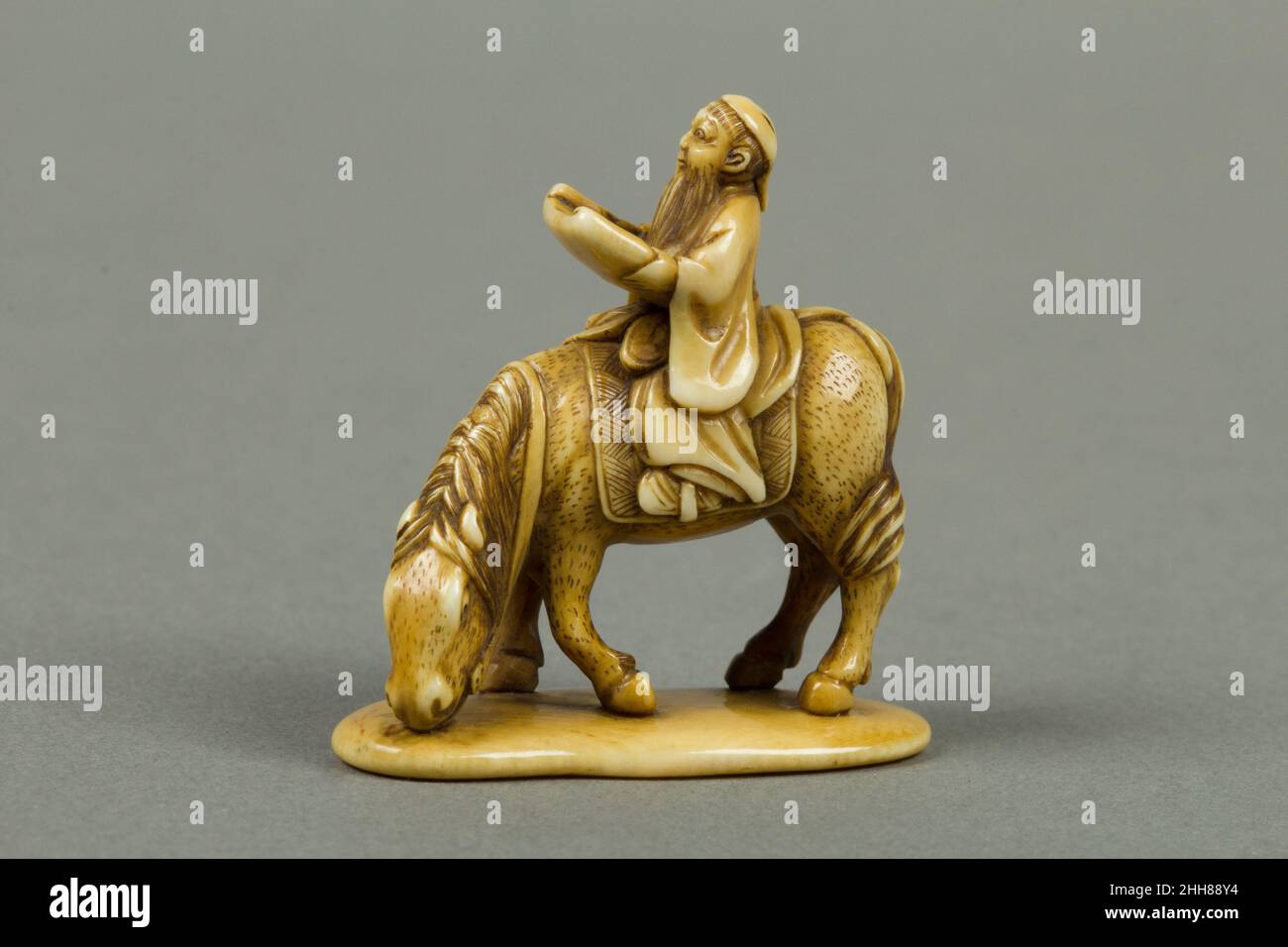 Netsuke of Man Riding a Horse 18th–19th century Japan. Netsuke of Man ...