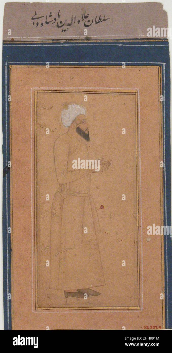 Portrait of Sultan 'Ala-ud-Din, Padshah of Delhi late 17th century ...