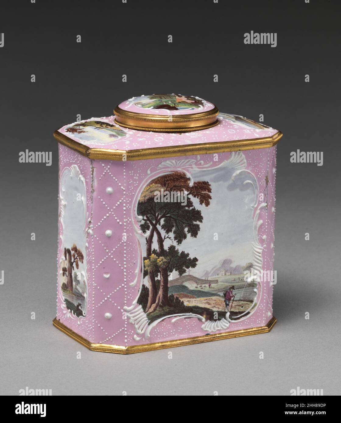 Tea caddy ca. 1770 British, South Staffordshire. Tea caddy. British ...