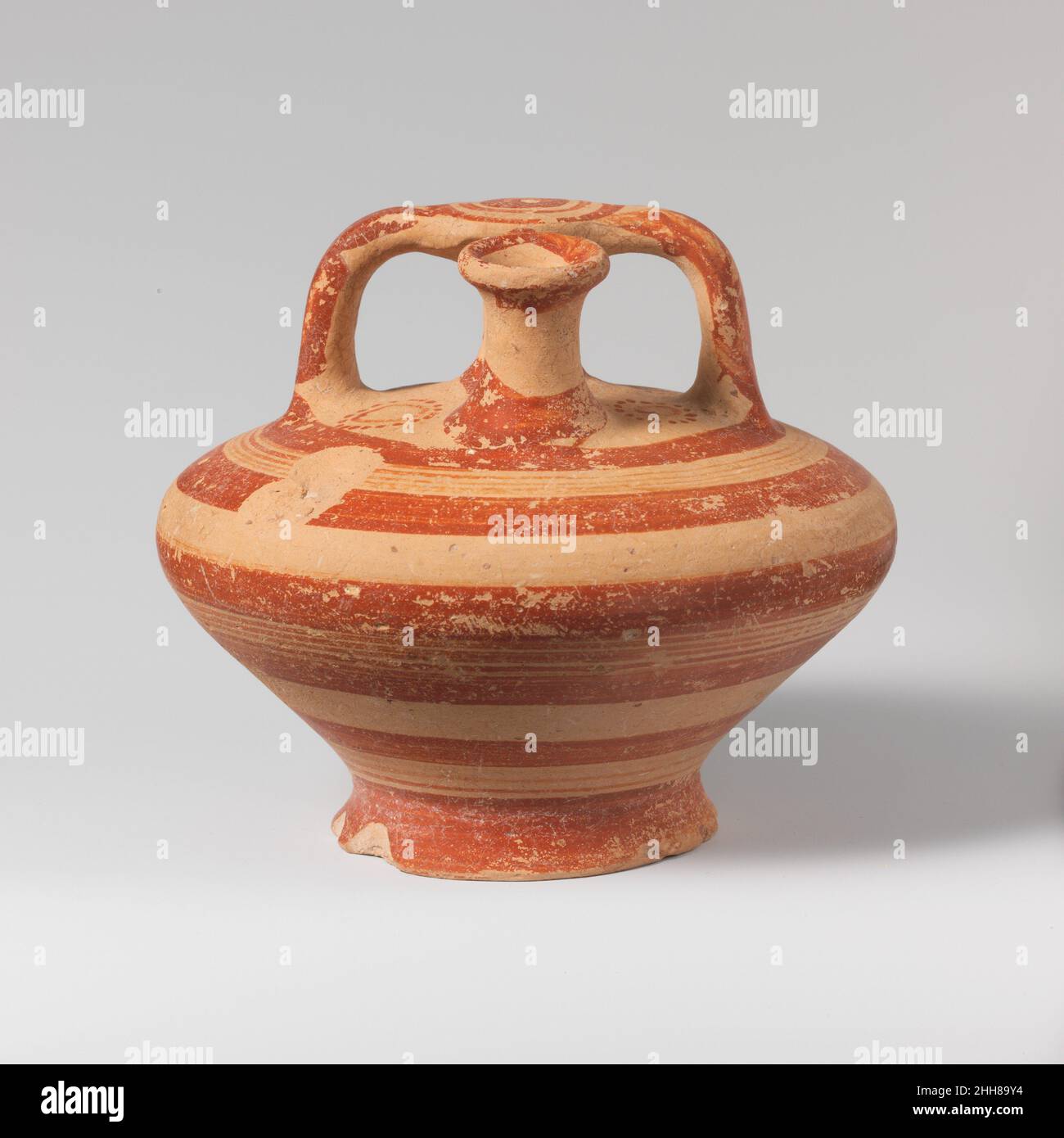 Terracotta stirrup jar ca. 1300–1200 B.C. Mycenaean The stirrup jar is ...