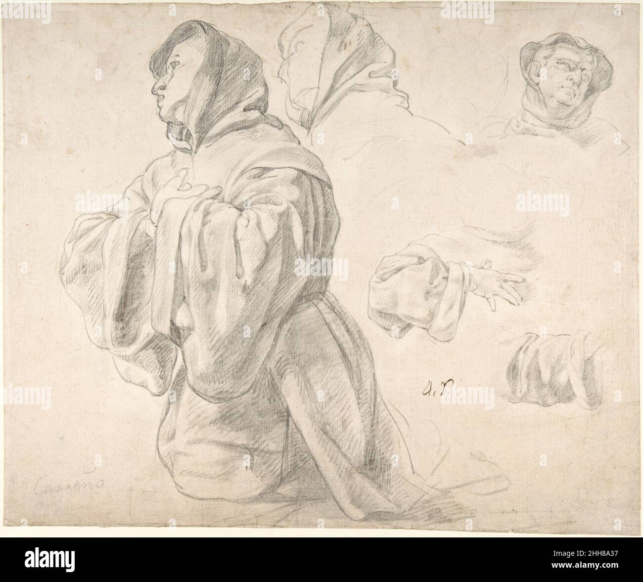 Figures of Monks 1614–85 attributed to Juan Carreño de Miranda Spanish ...