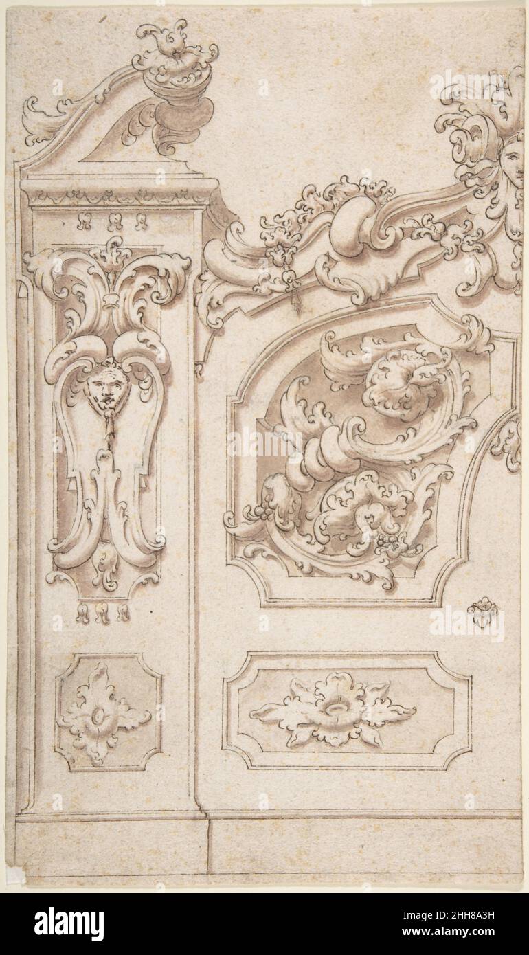 Half a Design for Ornament 18th century Anonymous, Italian, Bolognese ...