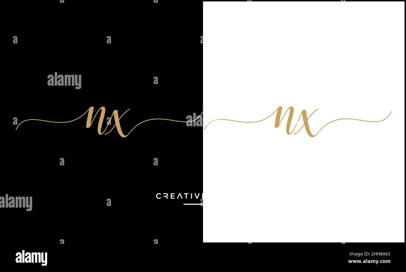 NX, XN Alphabet Letters Abstract logo Vector Template Stock Vector ...