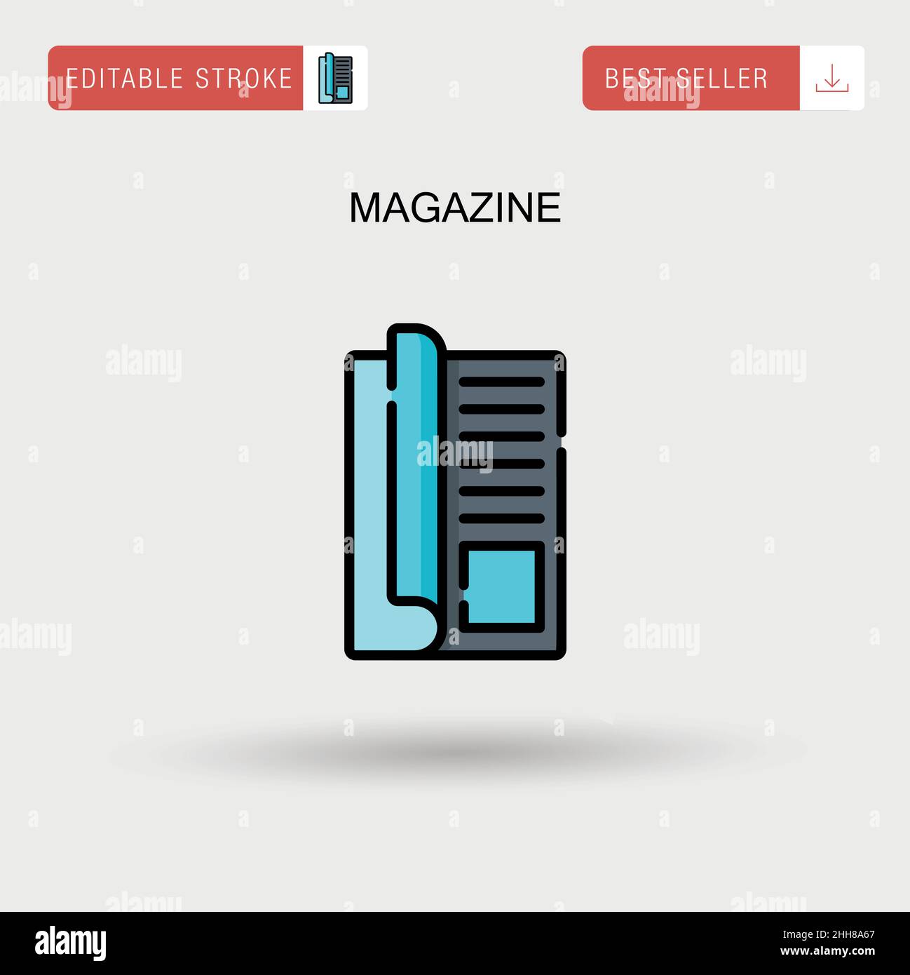 Open magazine mockup Stock Vector Images - Alamy