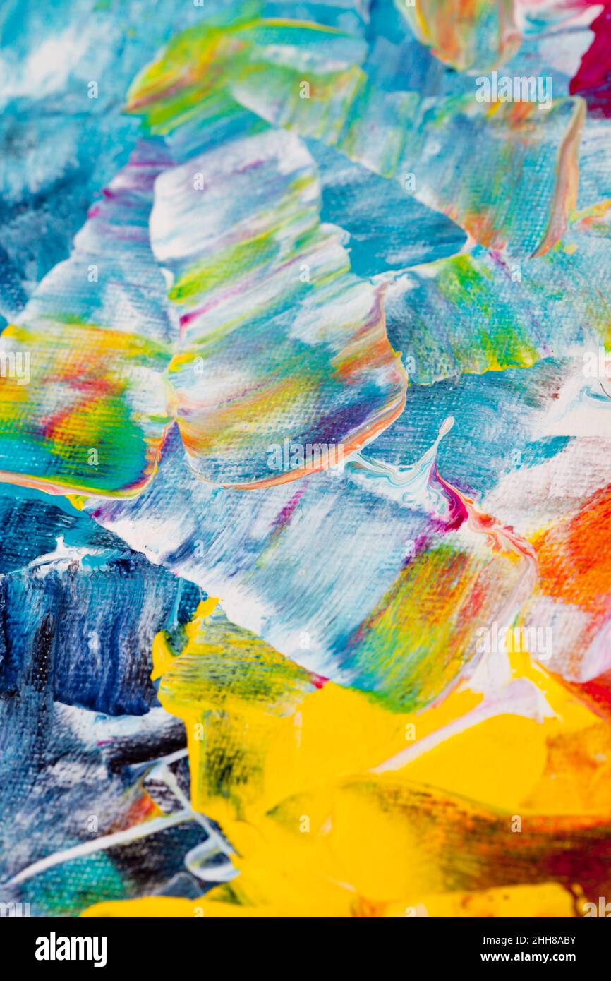 Blue and yellow shades colored wall texture background. Decorative wall ...