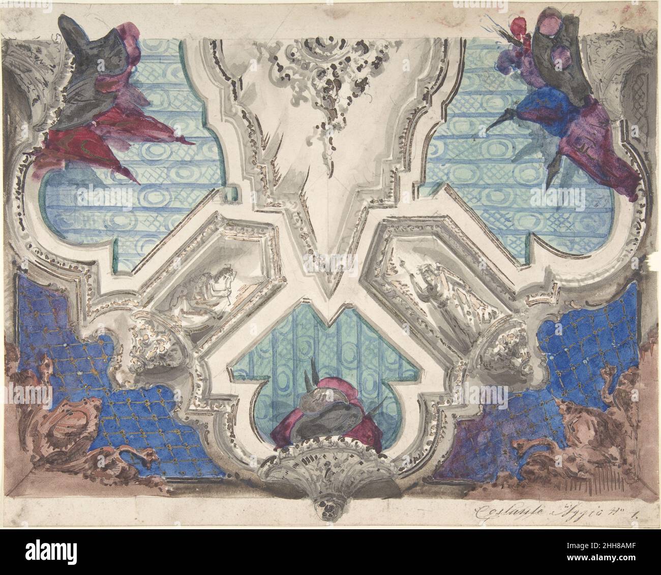 Design for a Painted Ceiling 1800–1900 Anonymous, Italian, 19th century ...