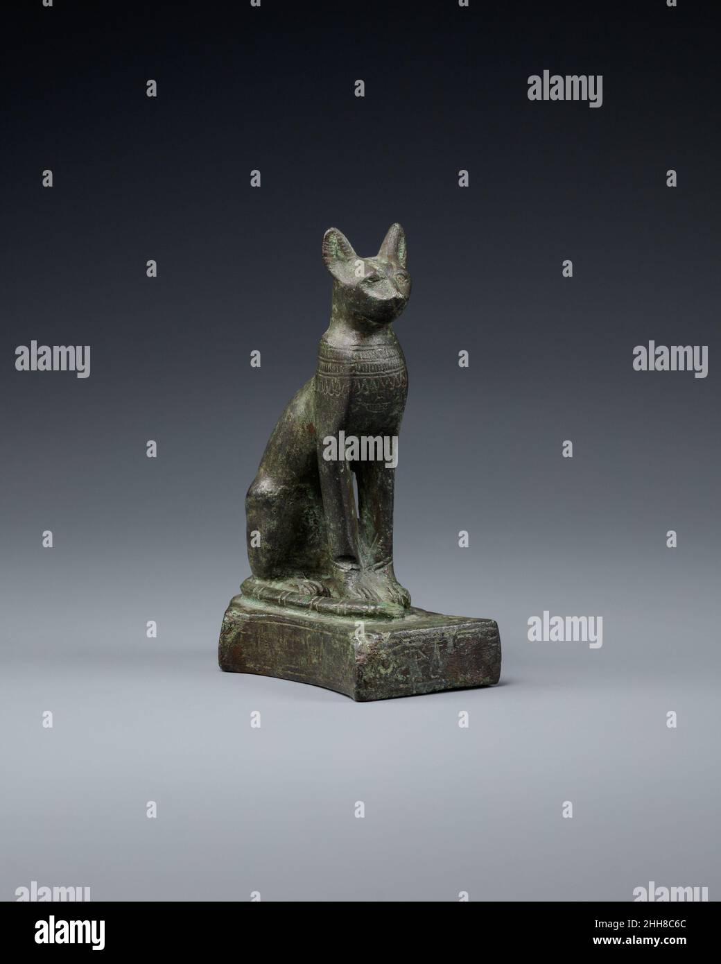 Cat with very worn inscription 664–30 B.C. Late Period–Ptolemaic Period ...
