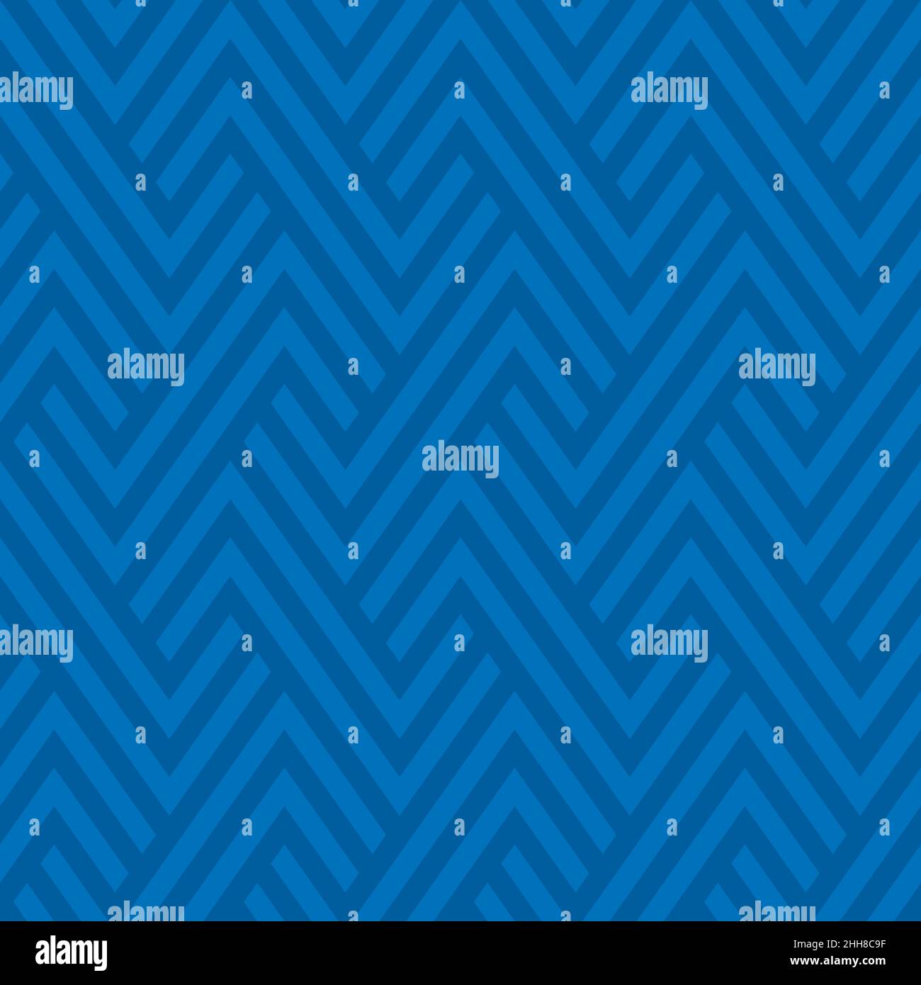 Zigzag Lines Geometric Seamless Background in Blue Color. Vector ...