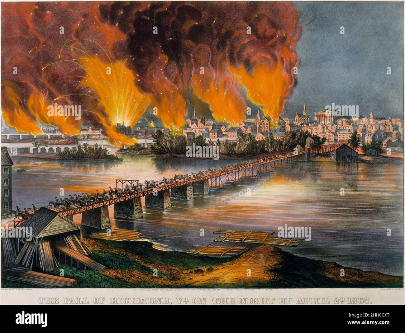 The Fall of Richmond, Virginia, on the Night of April 2nd, 1865 1865 ...
