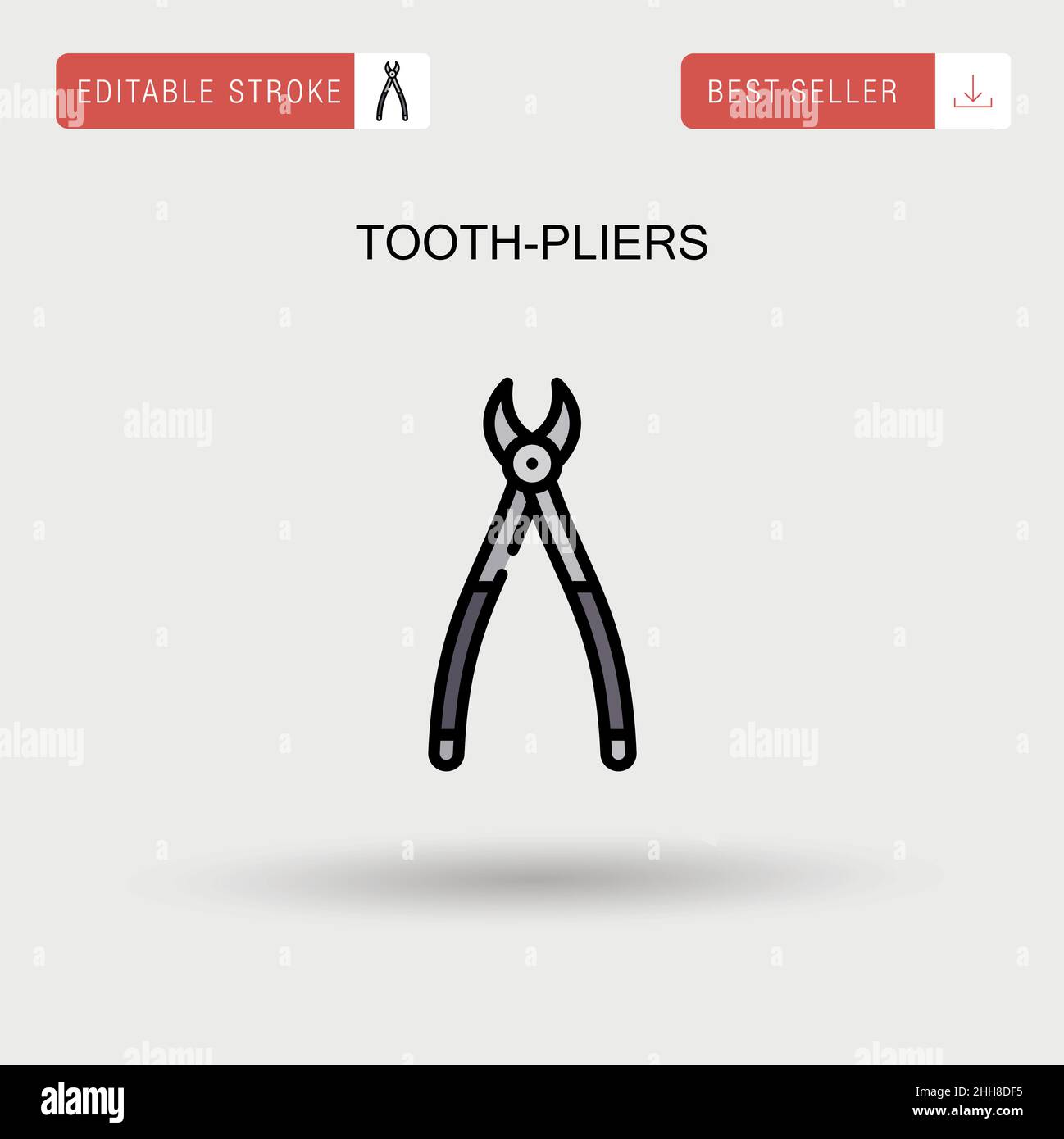 Tooth-pliers Simple vector icon Stock Vector Image & Art - Alamy