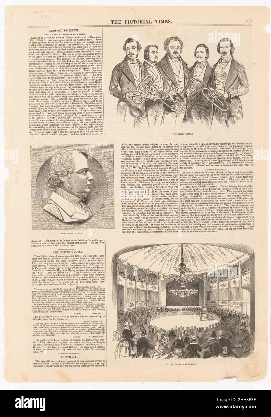 Distin family newspaper illustration hi-res stock photography and ...