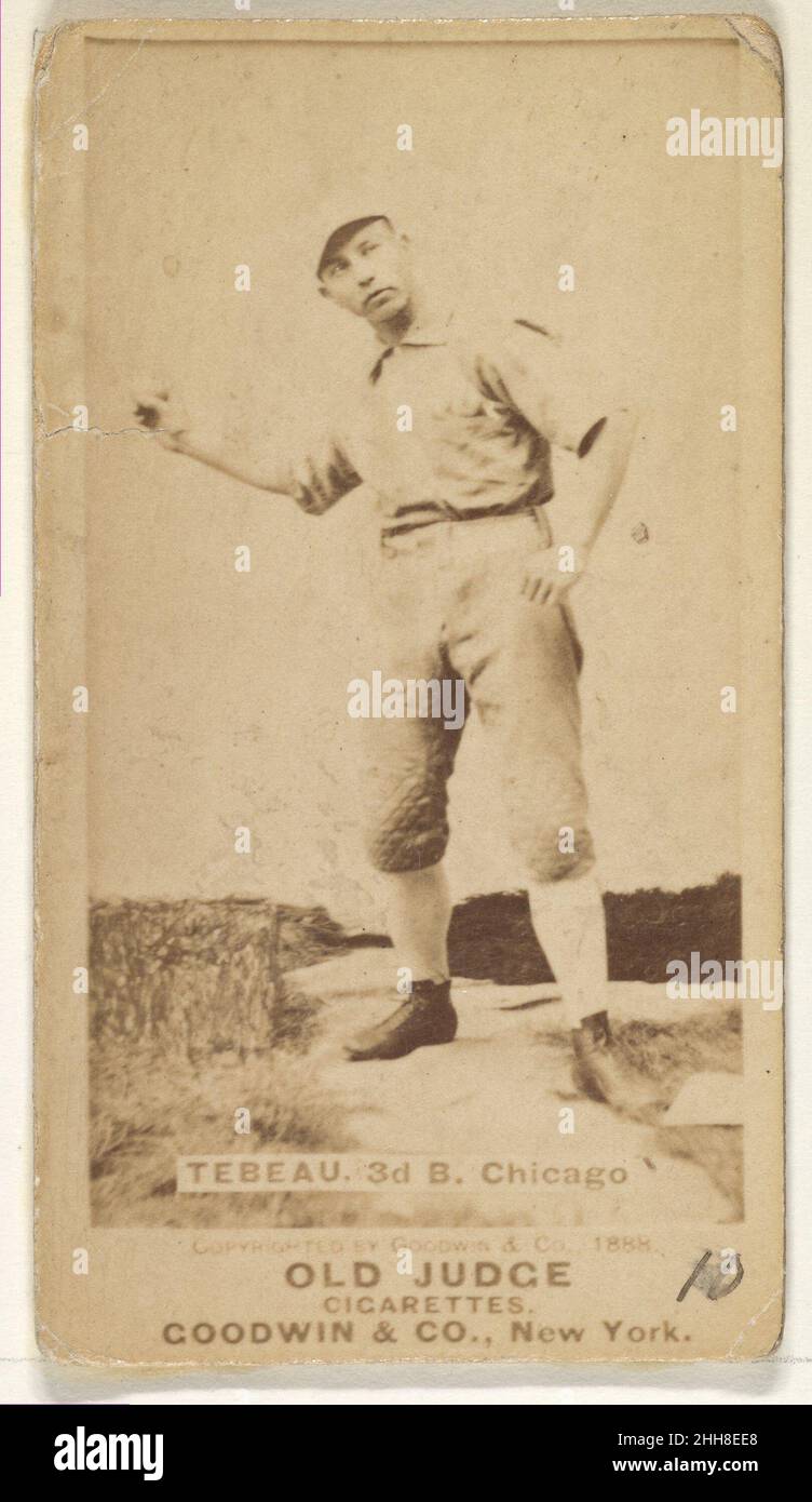 Oliver Wendell "Patsy" Tebeau, 3rd Base, Chicago, from the Old Judge ...