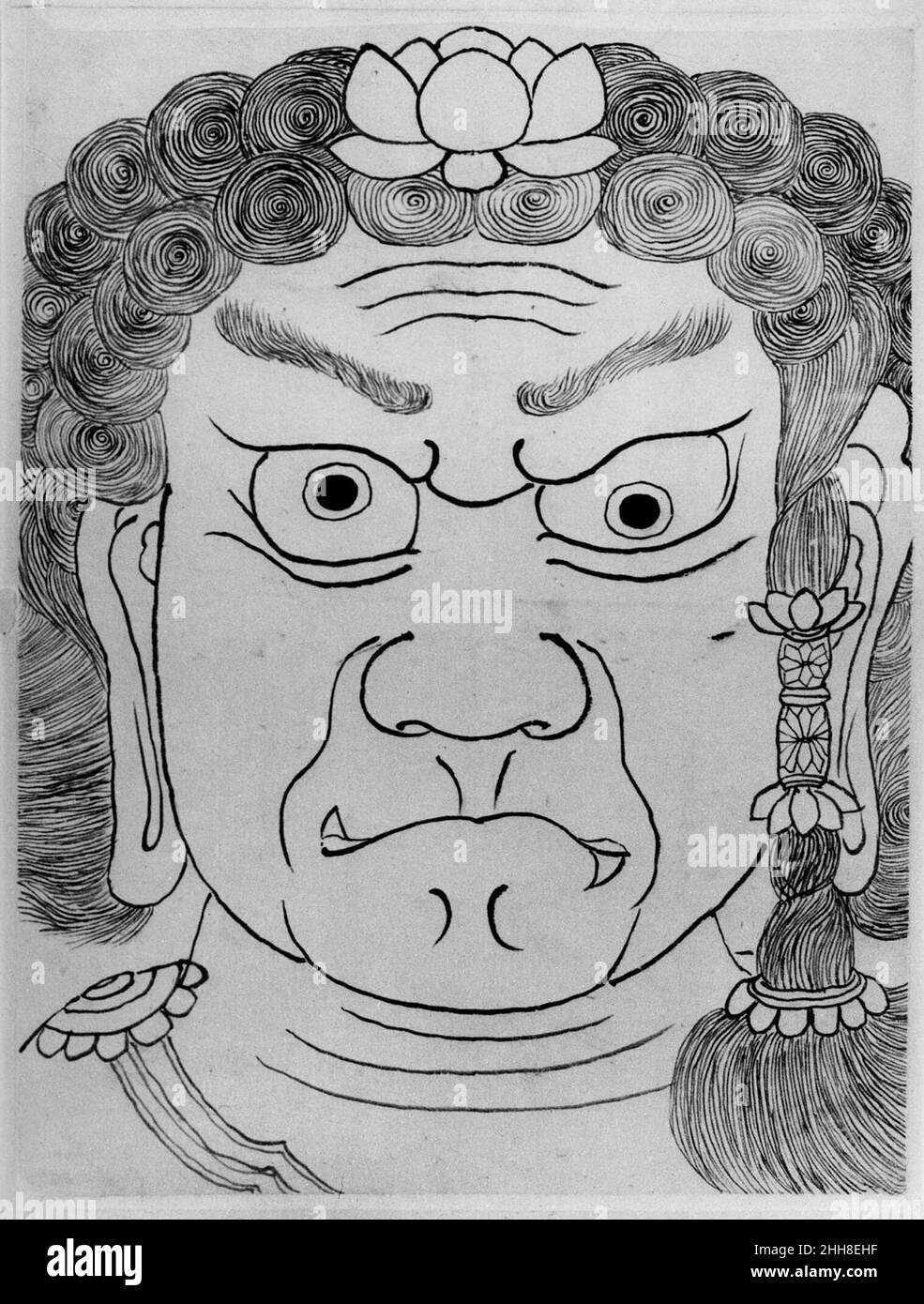 Mask of Fudō Myōō 18th–19th century School of Katsushika Hokusai ...