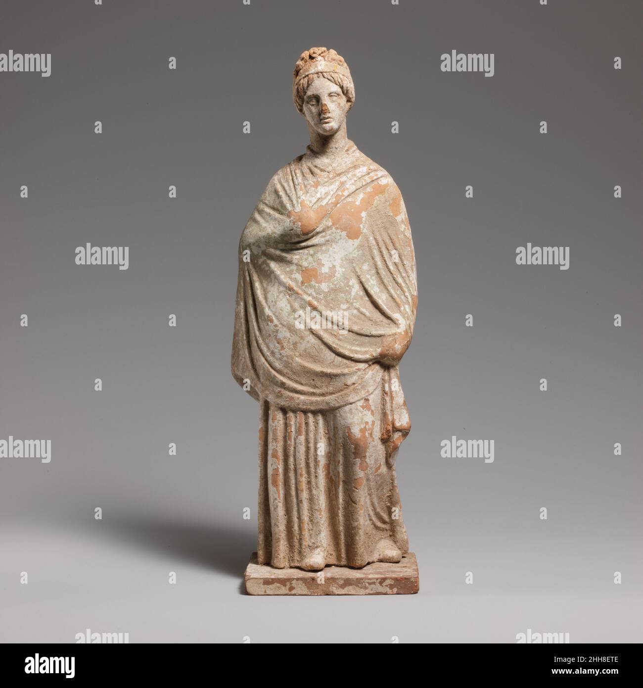 Terracotta statuette of a standing woman late 4th century B.C. Greek ...