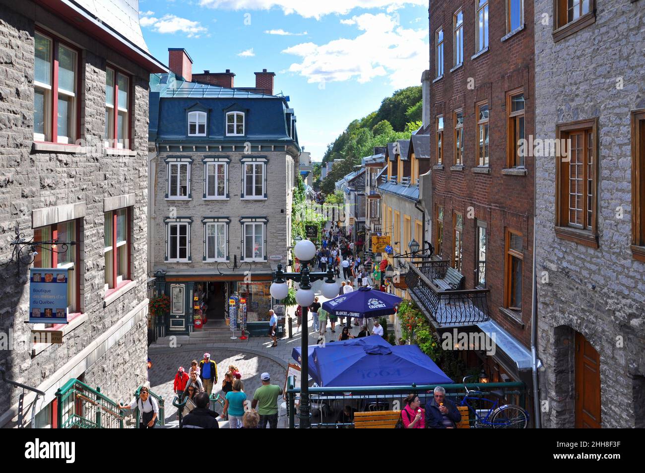 Historic French style commercial building on Rue du Petit Champlain ...