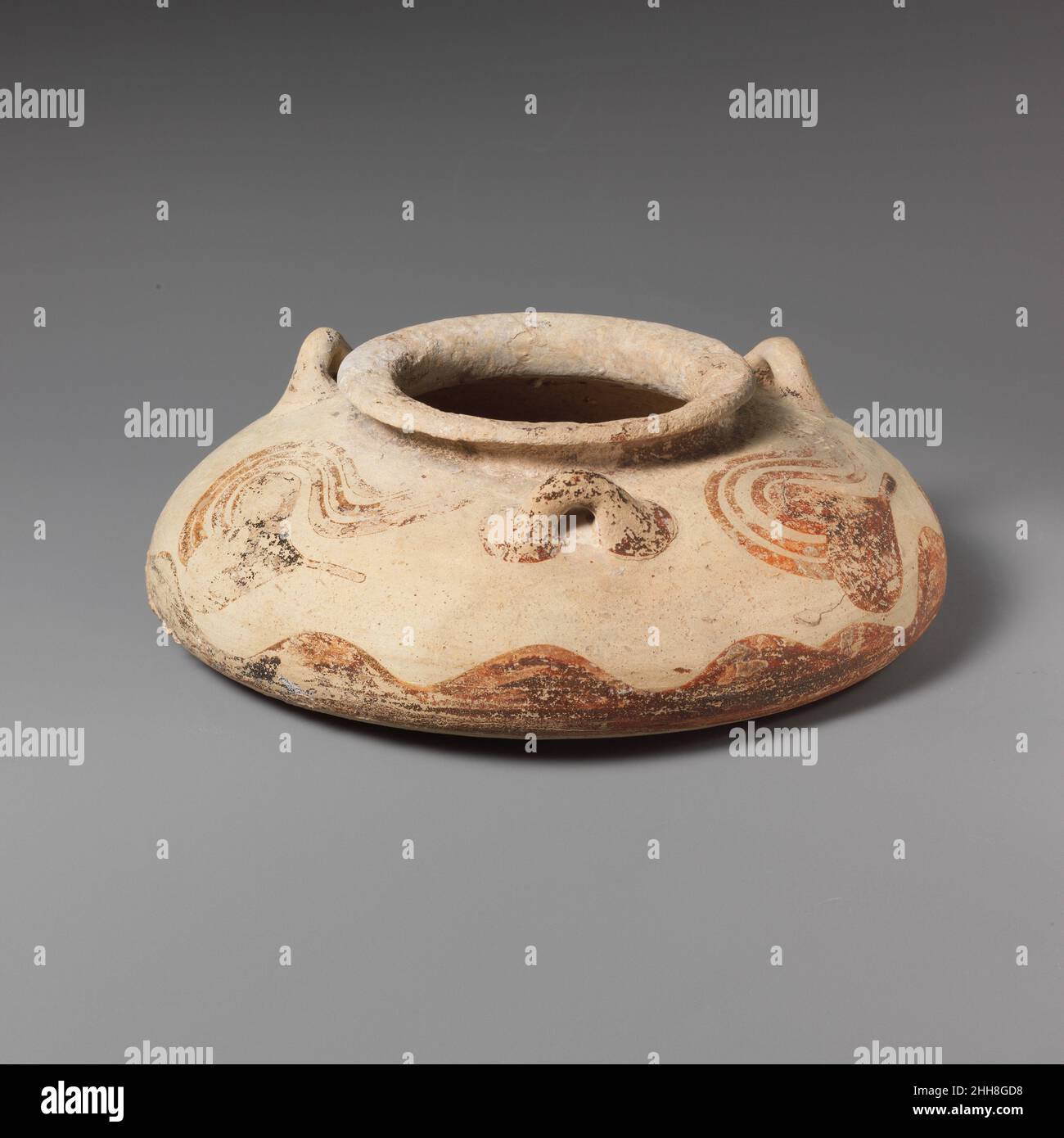 Terracotta squat alabastron (jar) ca. 13th century B.C. Mycenaean Squat ...
