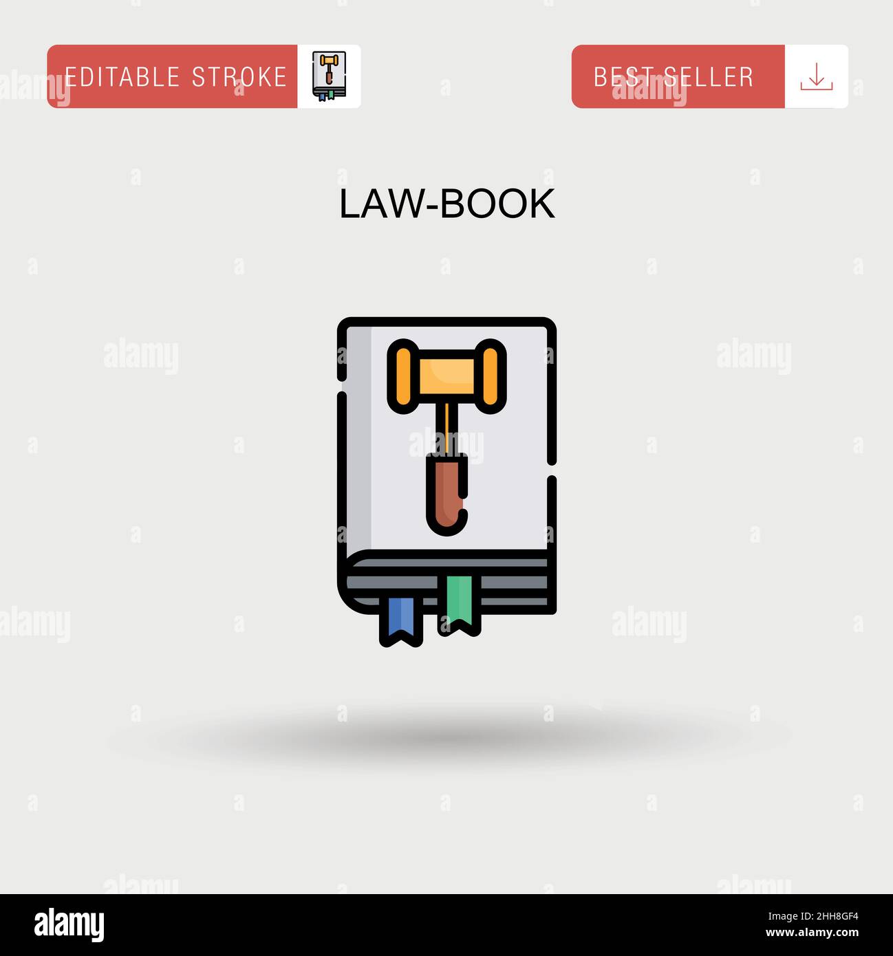 Law-book Simple vector icon Stock Vector Image & Art - Alamy