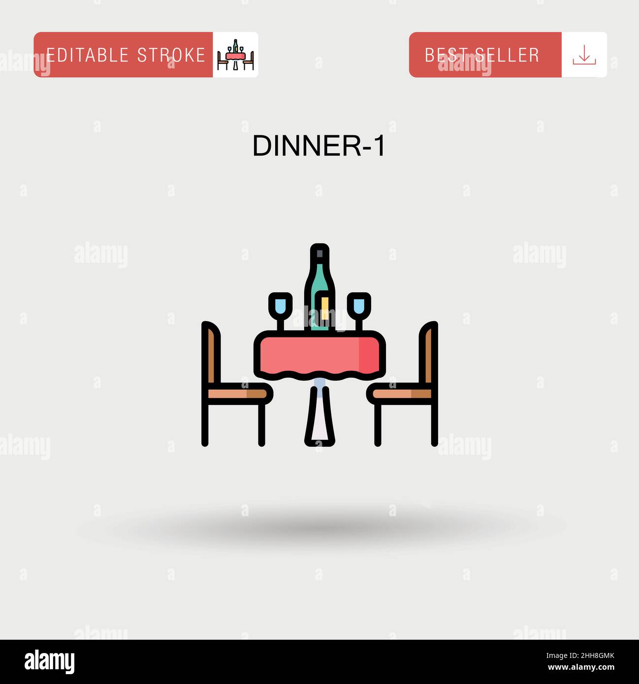 Lunch and dinner meal sign Stock Vector Images - Alamy