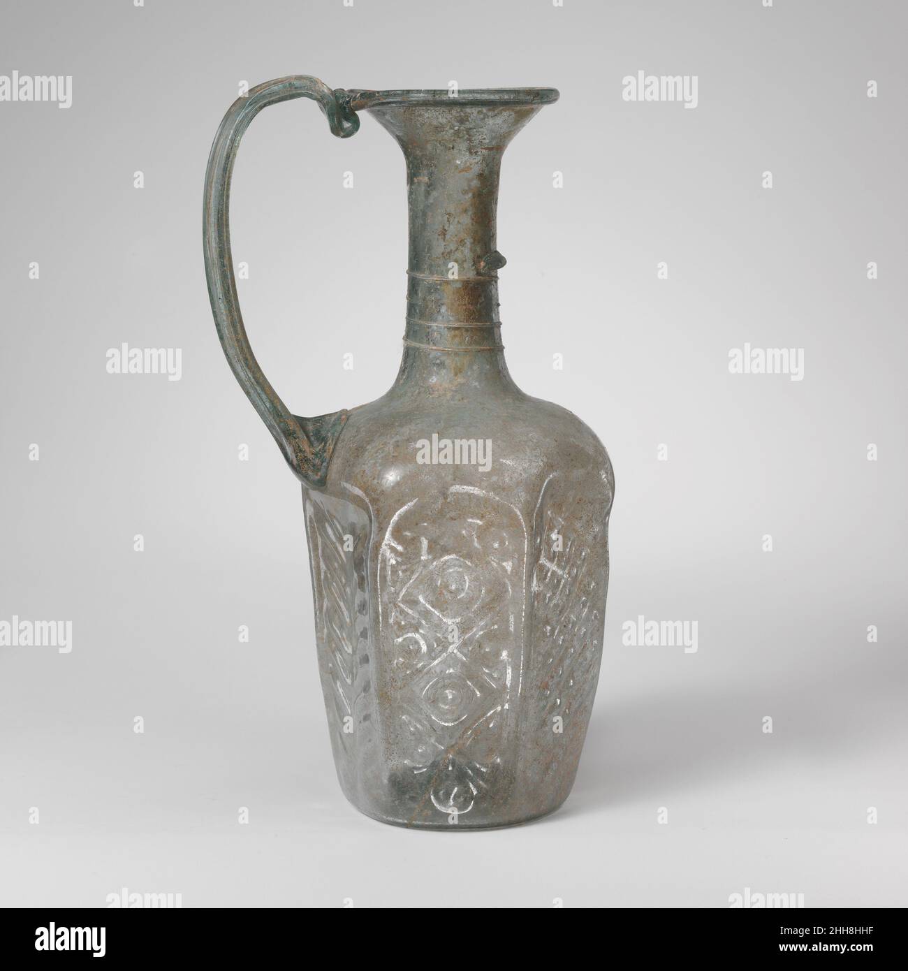 Glass hexagonal jug 6th–early 7th century A.D. Roman, Syrian ...