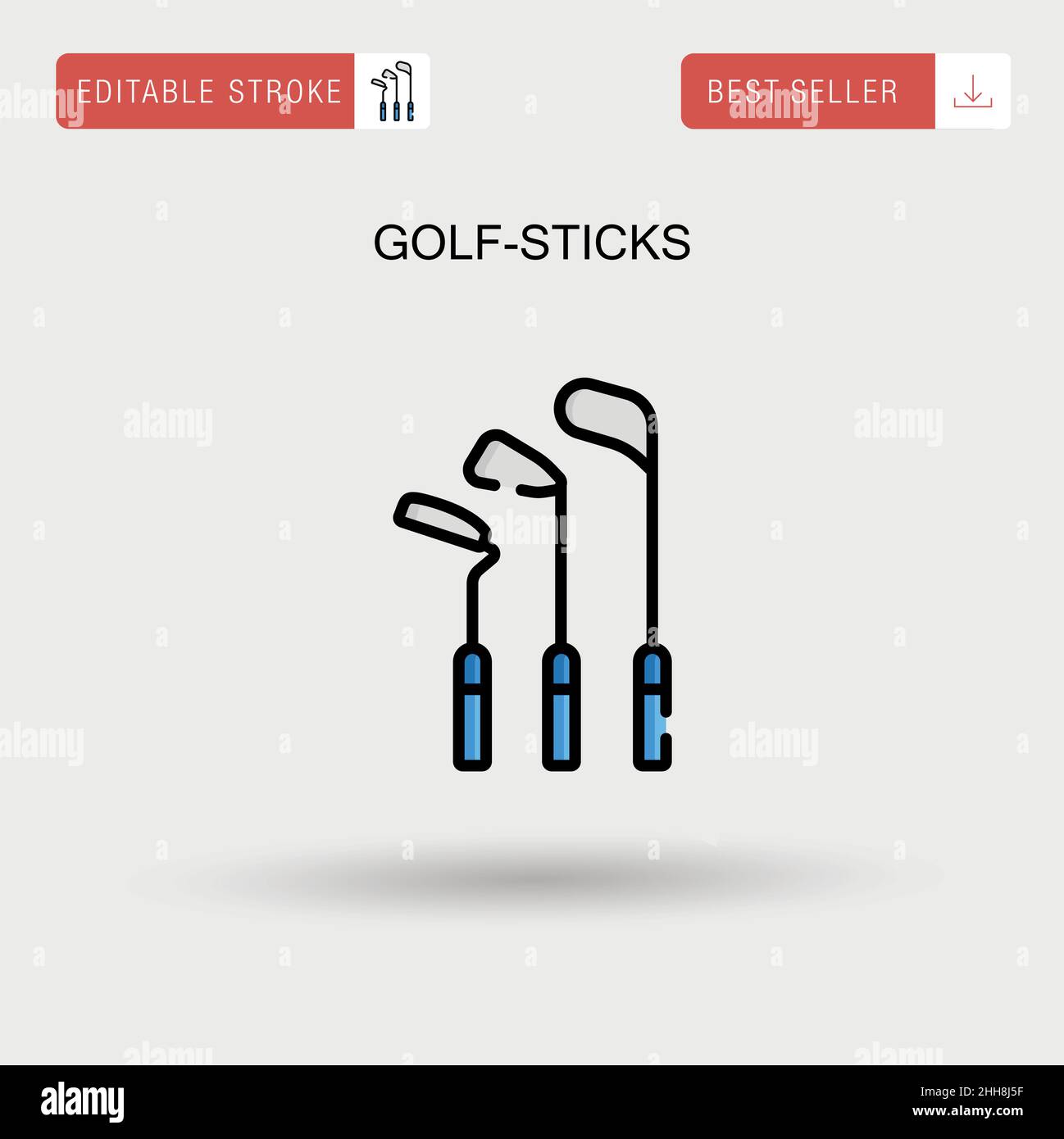 Golf-sticks Simple vector icon Stock Vector Image & Art - Alamy