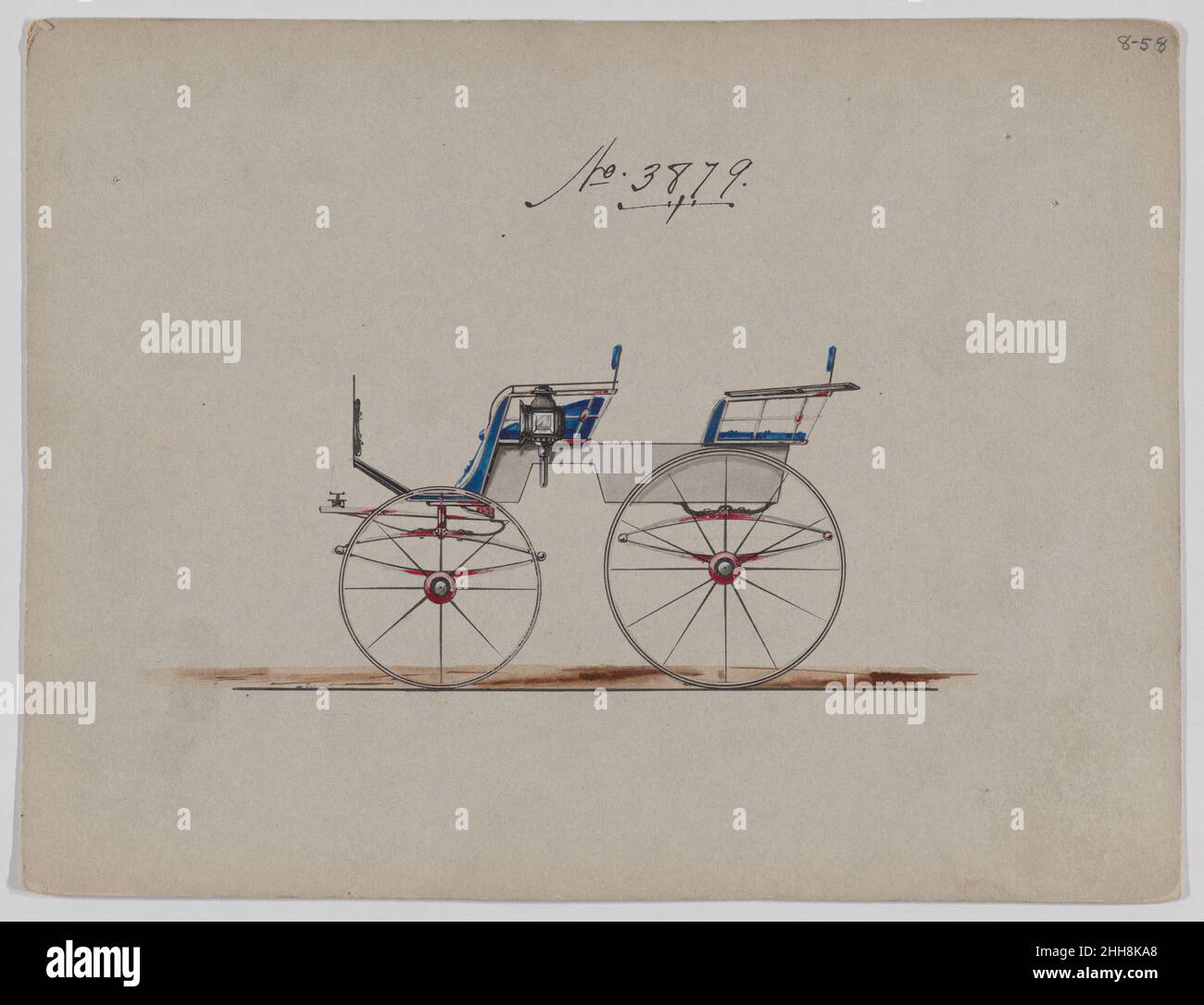 Design for 4 seat Phaeton, no top, no. 3879 1884 Brewster & Co ...