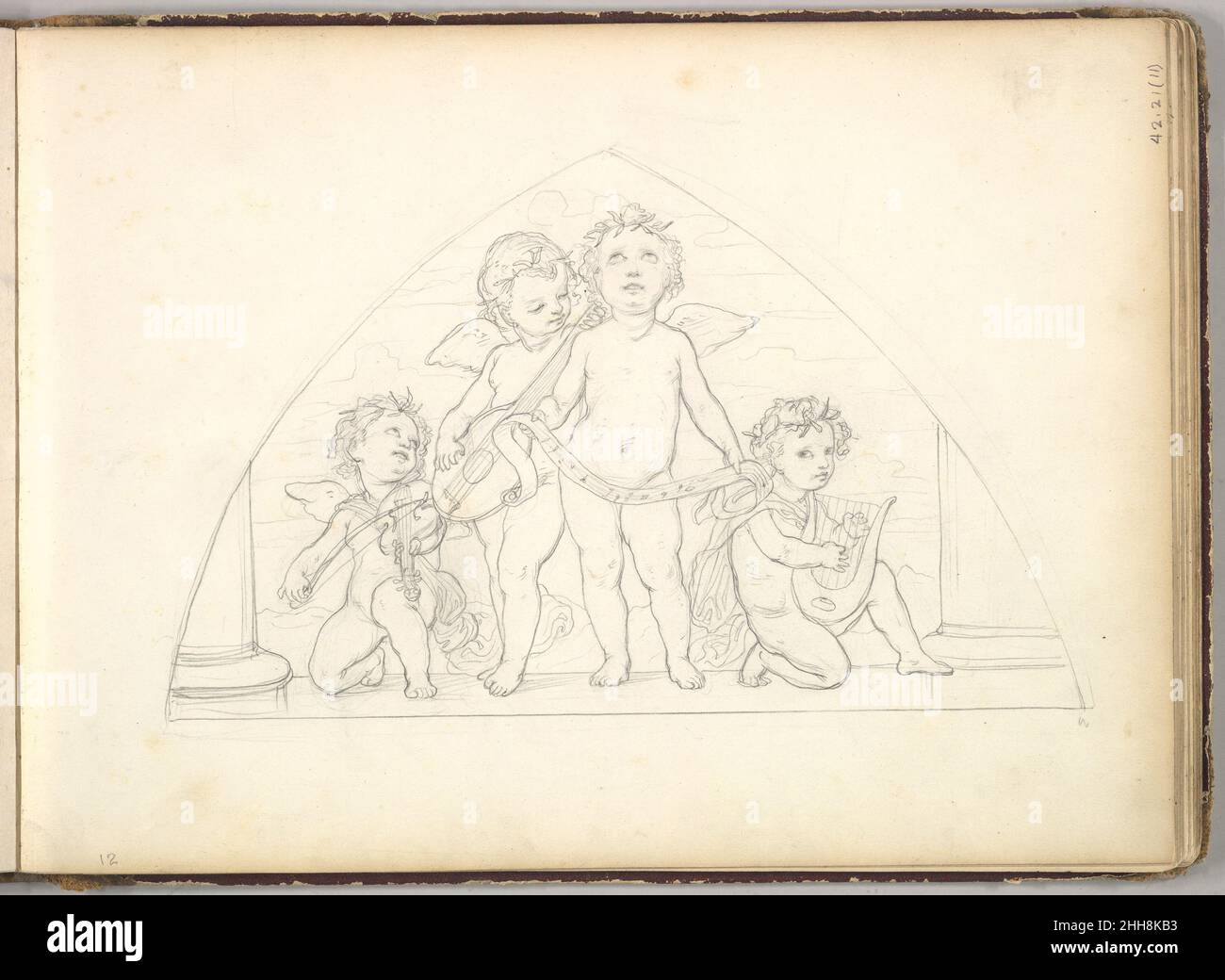 Four Musical Putti (in Sketch Book With Drawings on Twenty-six Leaves ...