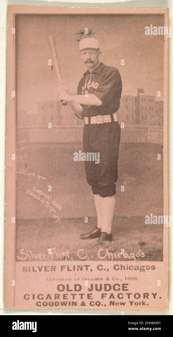 Frank Sylvester "Silver" Flint, Catcher, Chicago, from the Old Judge ...