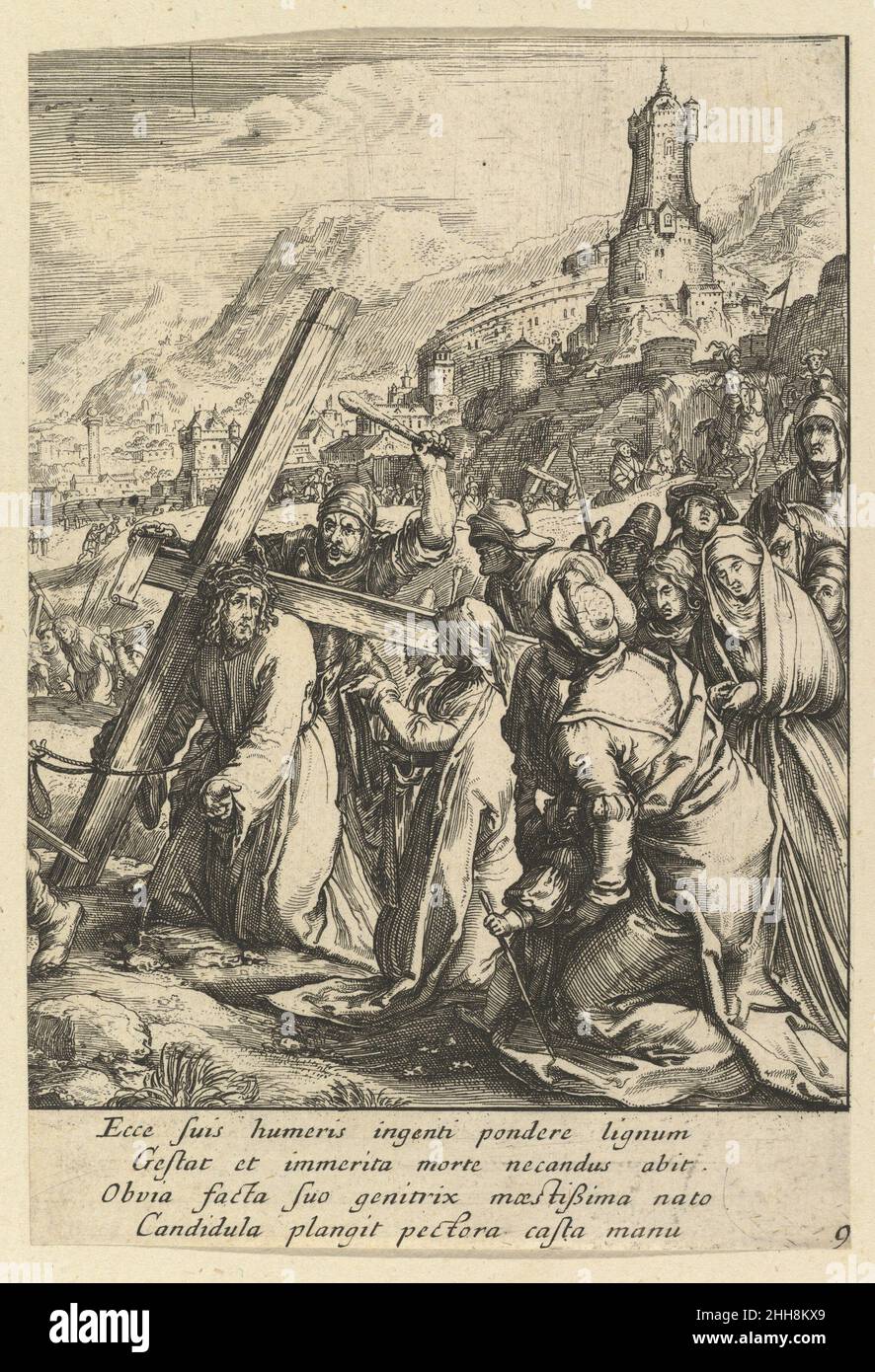 Christ Carrying the Cross, from "The Passion of Christ" mid 17th ...