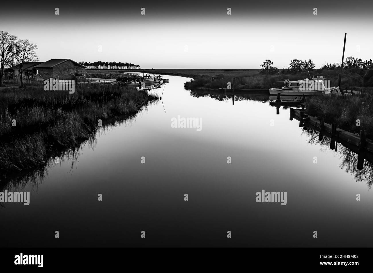 Landscape Seascape Maritime Oyster Skiff Salt Marsh Gulf of Mexico 2022 ...
